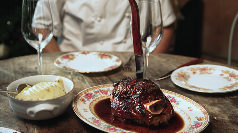 THE PIG’s slow-cooked, honey-glazed Ham Hock - THE PIG