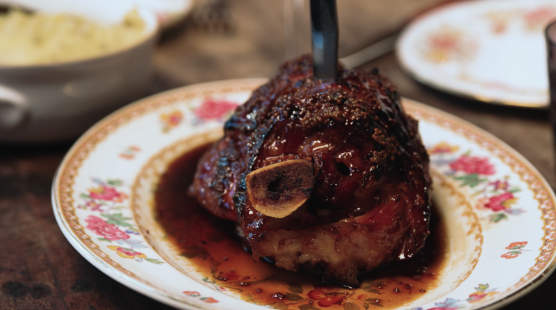 THE PIG’s slow-cooked, honey-glazed Ham Hock - THE PIG